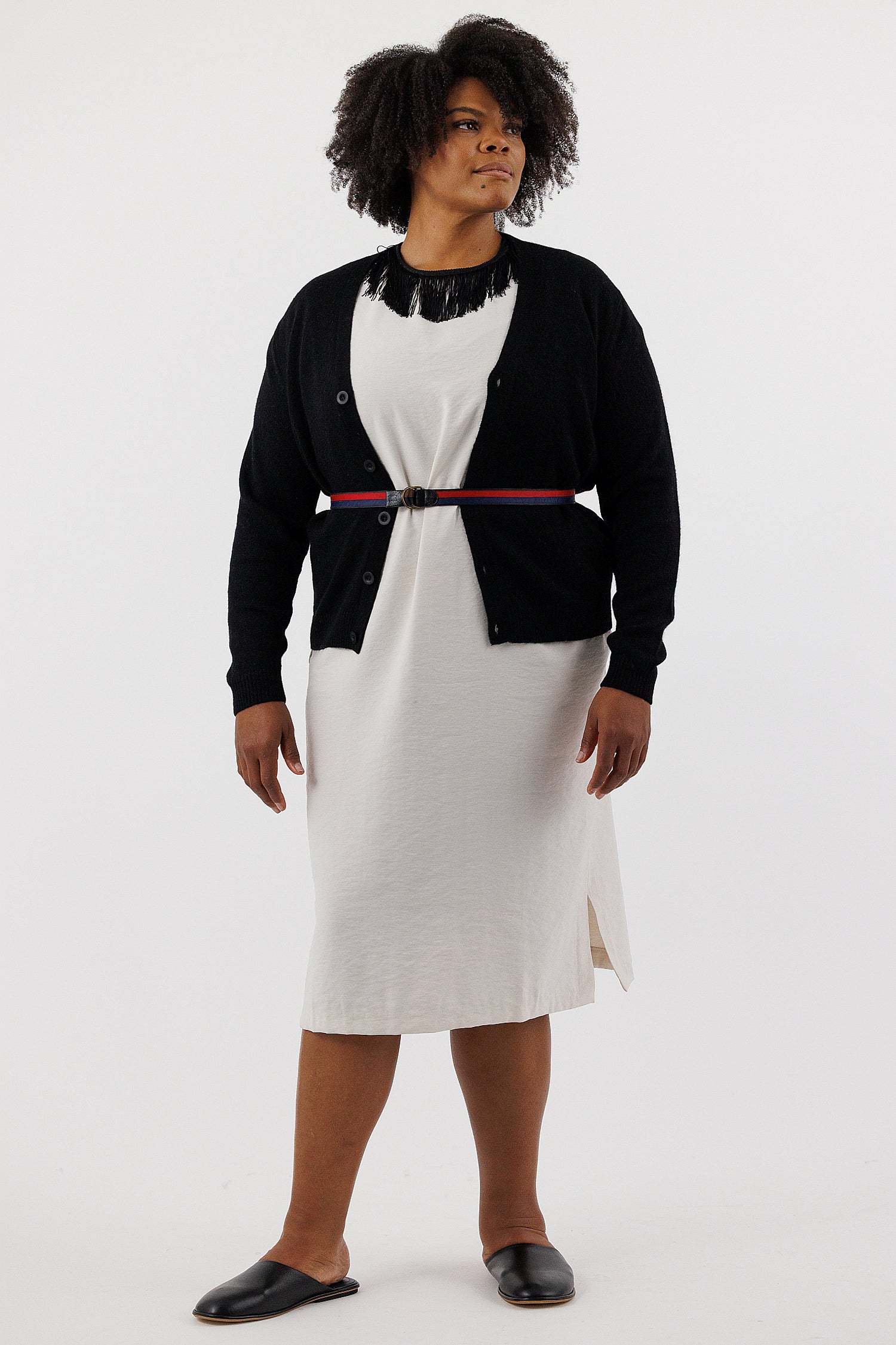 Belted Tunic Dress – Elegant White Tunic for Women | EMOTE – Emote World